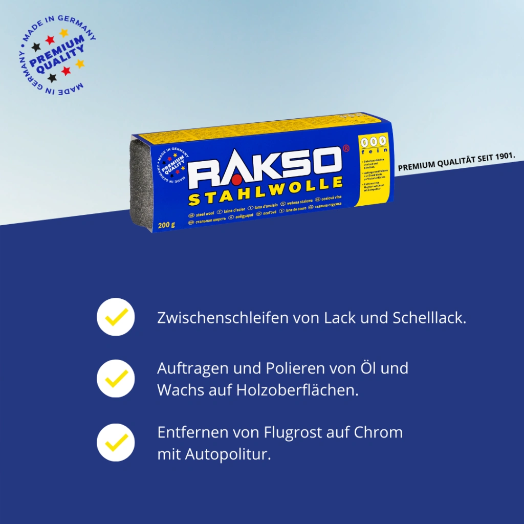Rakso Stahlwolle 000 FEIN | RAKSO